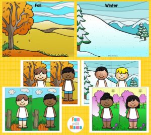 Printable Paper Dolls For Spring, Summer, Winter and Fall - Fun with Mama