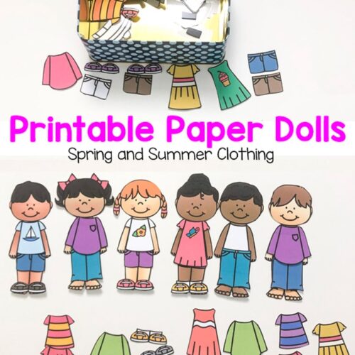 Printable Paper Dolls For Spring, Summer, Winter and Fall - Fun with Mama