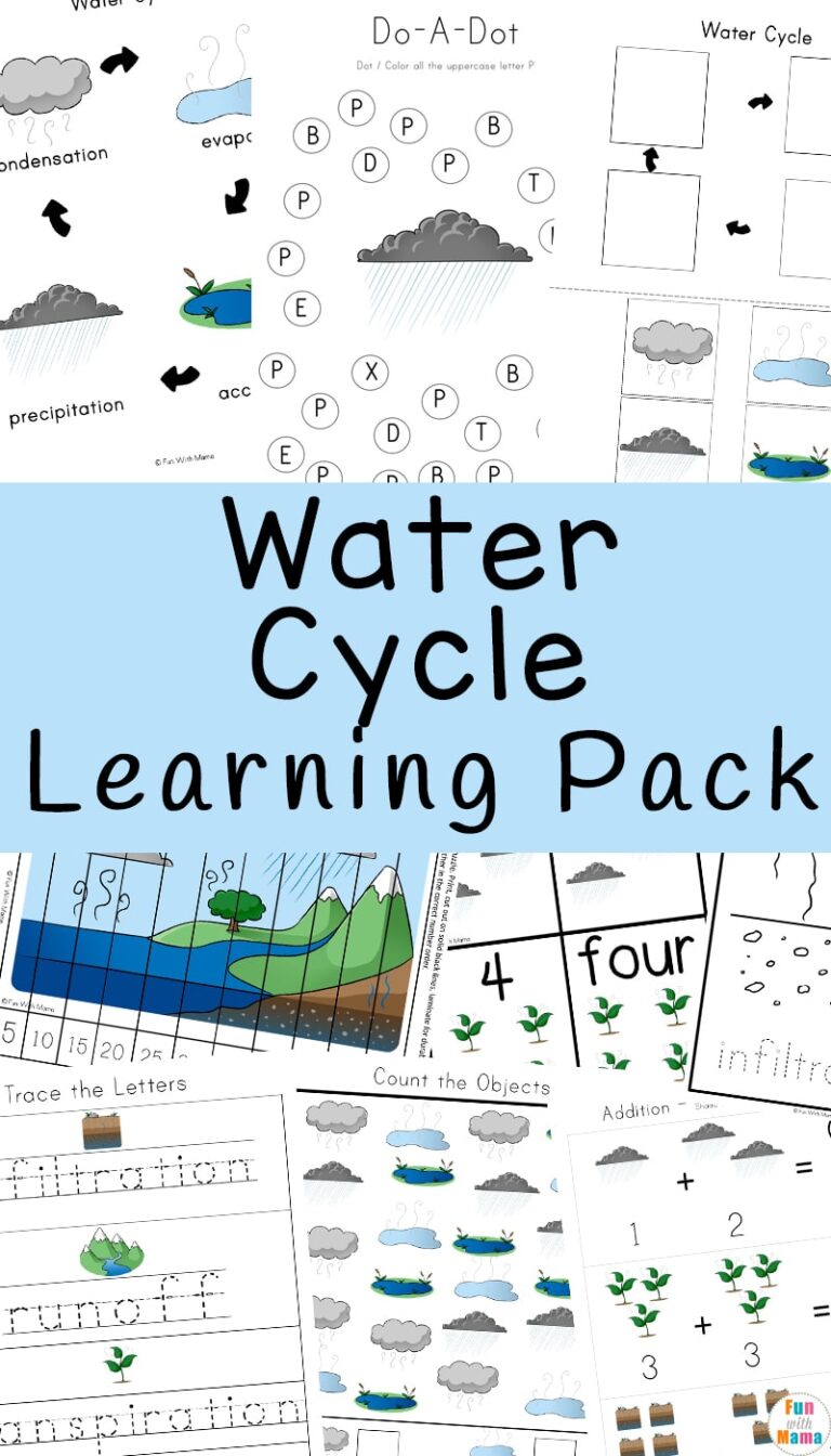 Water Cycle Worksheet Learning Pack - Fun with Mama