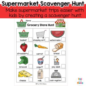 Grocery Store Scavenger Hunt Template - Fun with Mama