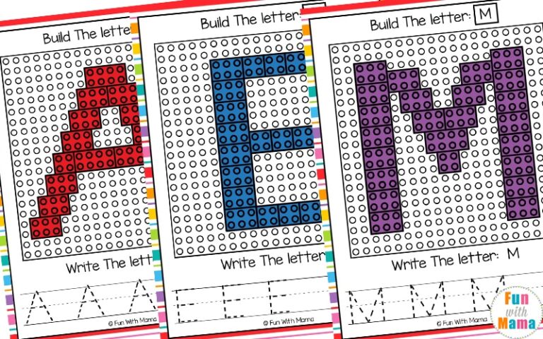 Lego Letters - Lego Alphabet Mats - Fun with Mama