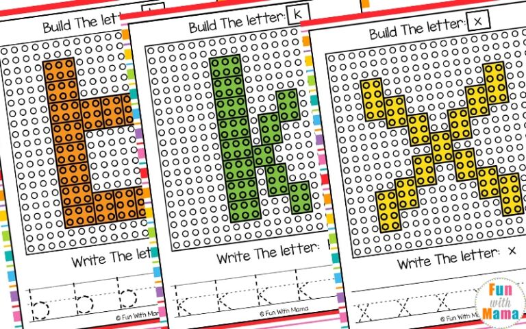 Lego Letters - Lego Alphabet Mats - Fun with Mama