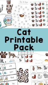 Educational and Fun Cat Printable Pack - Preschool Worksheet Printable ...