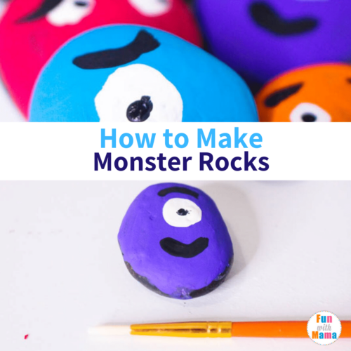 Monster Rock Painting Tutorial - Simple Rock Painting for Kids - Fun ...
