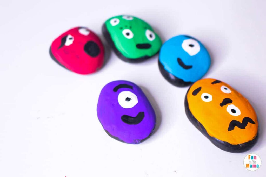 Monster Rock Painting Tutorial - Simple Rock Painting for Kids - Fun ...