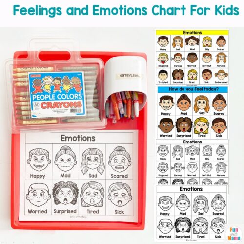 Feelings and Emotions and Feelings Chart For Kids - Fun with Mama