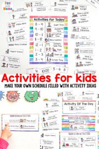 Kids Schedule - Activity planning + homeschool - Fun with Mama