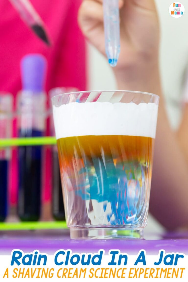 Rain Cloud In A Jar Science Experiment - Fun with Mama