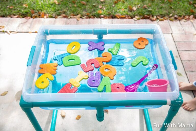 Alphabet Slap - Alphabet Water Play for Toddlers and Kids - Fun with Mama