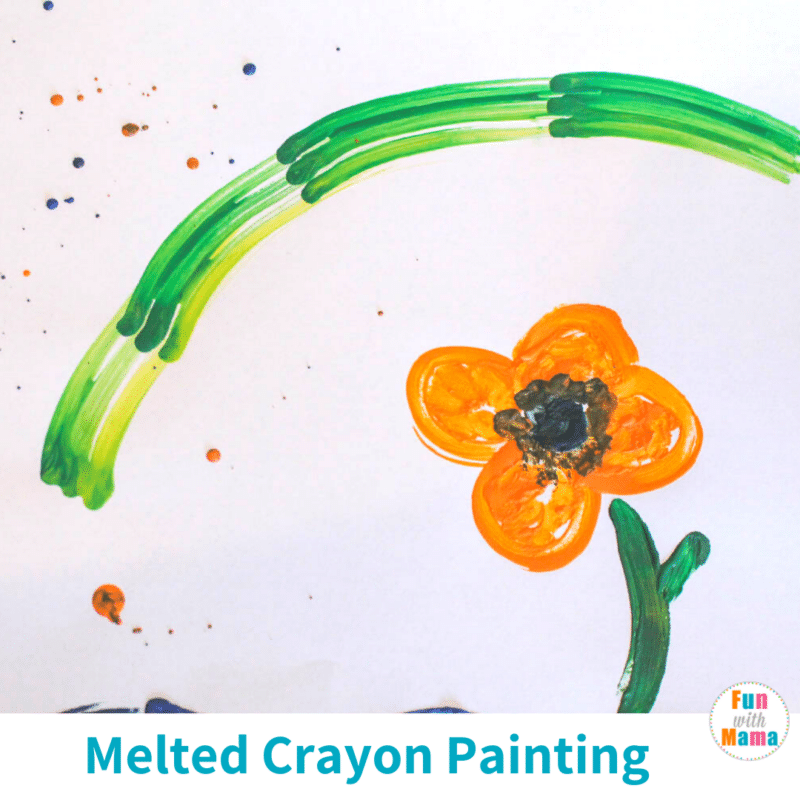 Melted Crayon Art - Painting Kids Craft - Fun with Mama