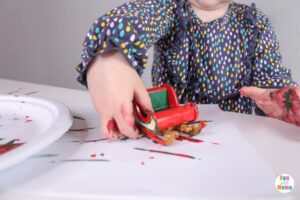 Christmas Sleigh Process Art Activity for Preschoolers - Fun with Mama