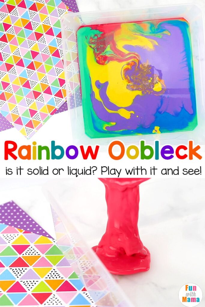 Recipe For Oobleck Rainbow - Fun with Mama