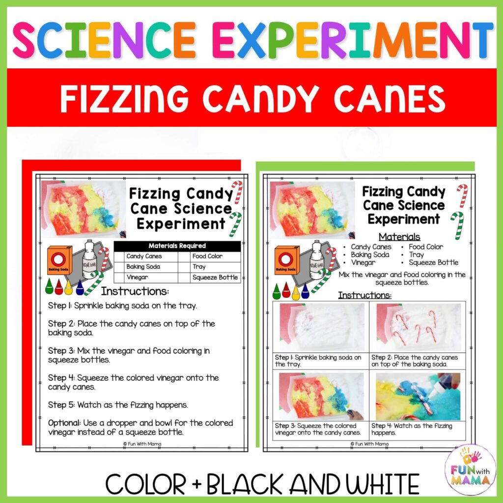 Fizzing Christmas Science Baking Soda Experiments - Fun with Mama