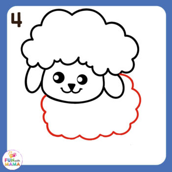 How to Draw a Sheep Step By Step Tutorial + FREE Printable!