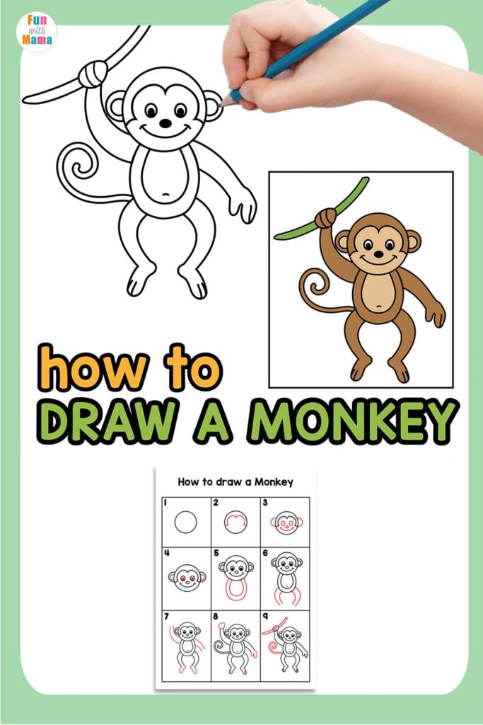 How To Draw A Monkey Step By Step How To Draw A Monkey Step By Step