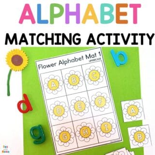Flower Alphabet Matching Activity Printable - Fun with Mama