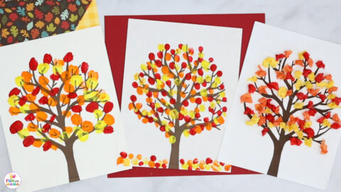 Fall Tree Painting Activity - Fun with Mama