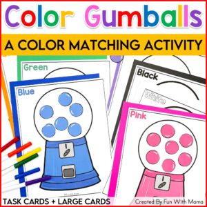 Gumball Color Activity For Kids - Fun with Mama