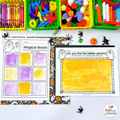 Hidden Ghost Halloween Painting Activity For Kids