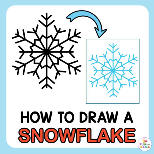 How to draw a snowflake easy - Fun with Mama