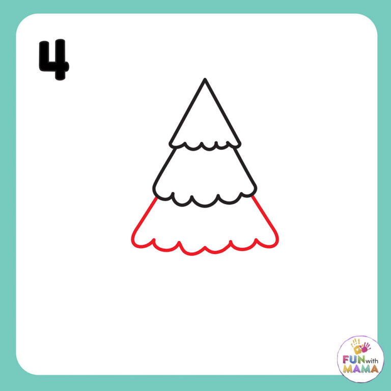 How to draw a Christmas Tree - Fun with Mama