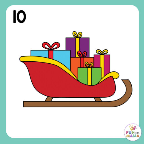 Santa Sleigh Drawing Step By Step Tutorial (FREE Printable)