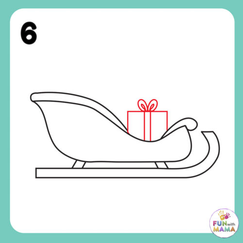 Santa Sleigh Drawing Step By Step Tutorial (FREE Printable)