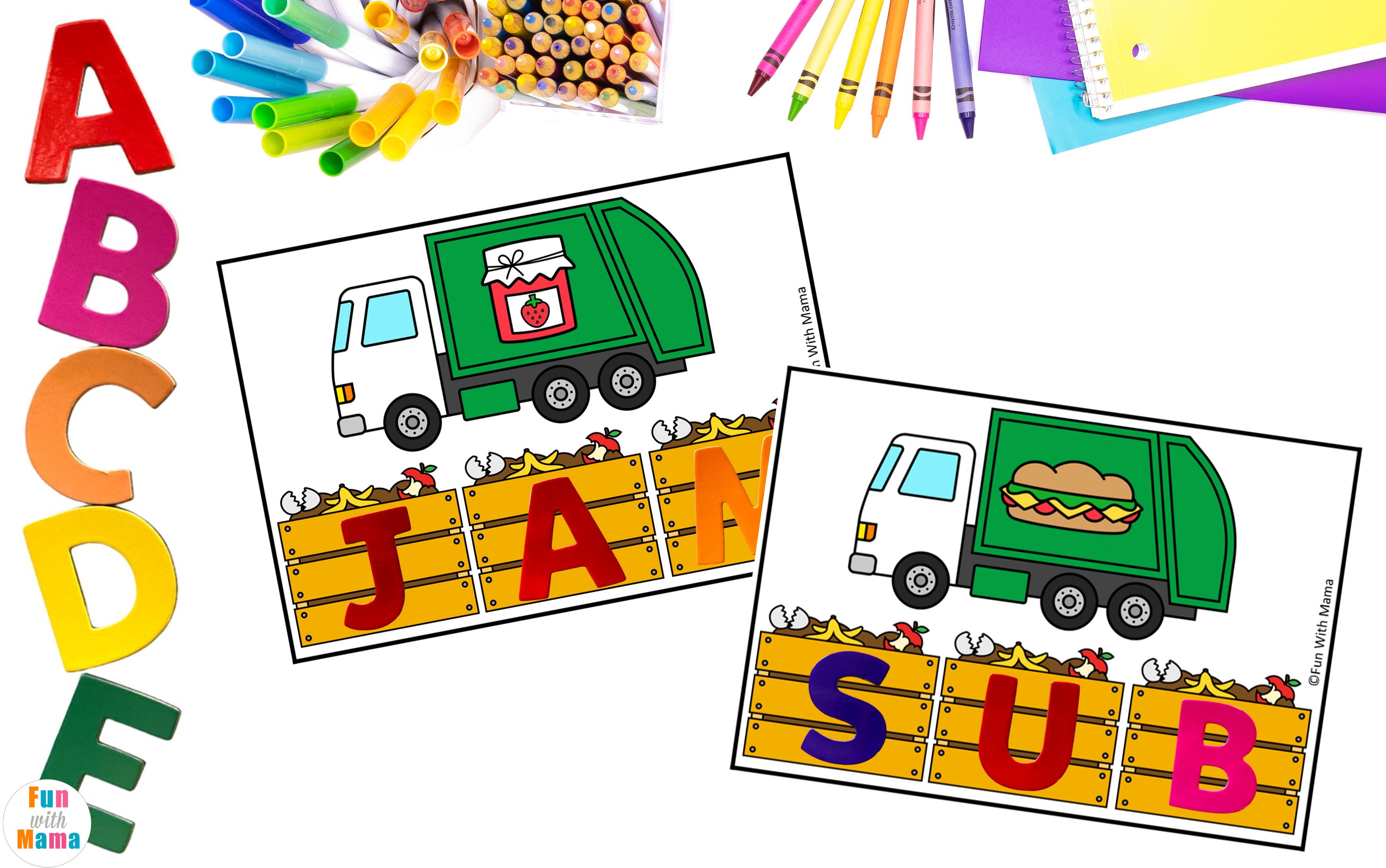 Earth Day - Build the CVC Word - Fun with Mama