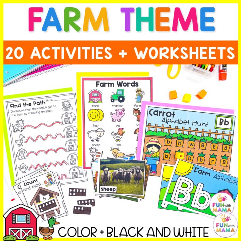 14 Farm Activities For Preschoolers - Fun with Mama