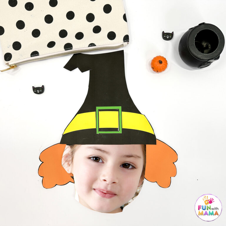 Paper Plate Witch Craft - Halloween Craft for Kids - Fun with Mama