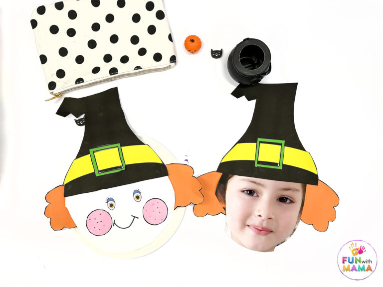 Paper Plate Witch Craft - Halloween Craft for Kids - Fun with Mama