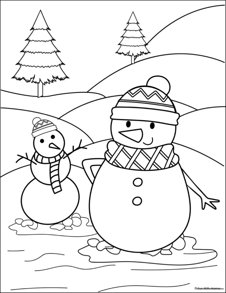 10 Winter Coloring Pages - Fun with Mama
