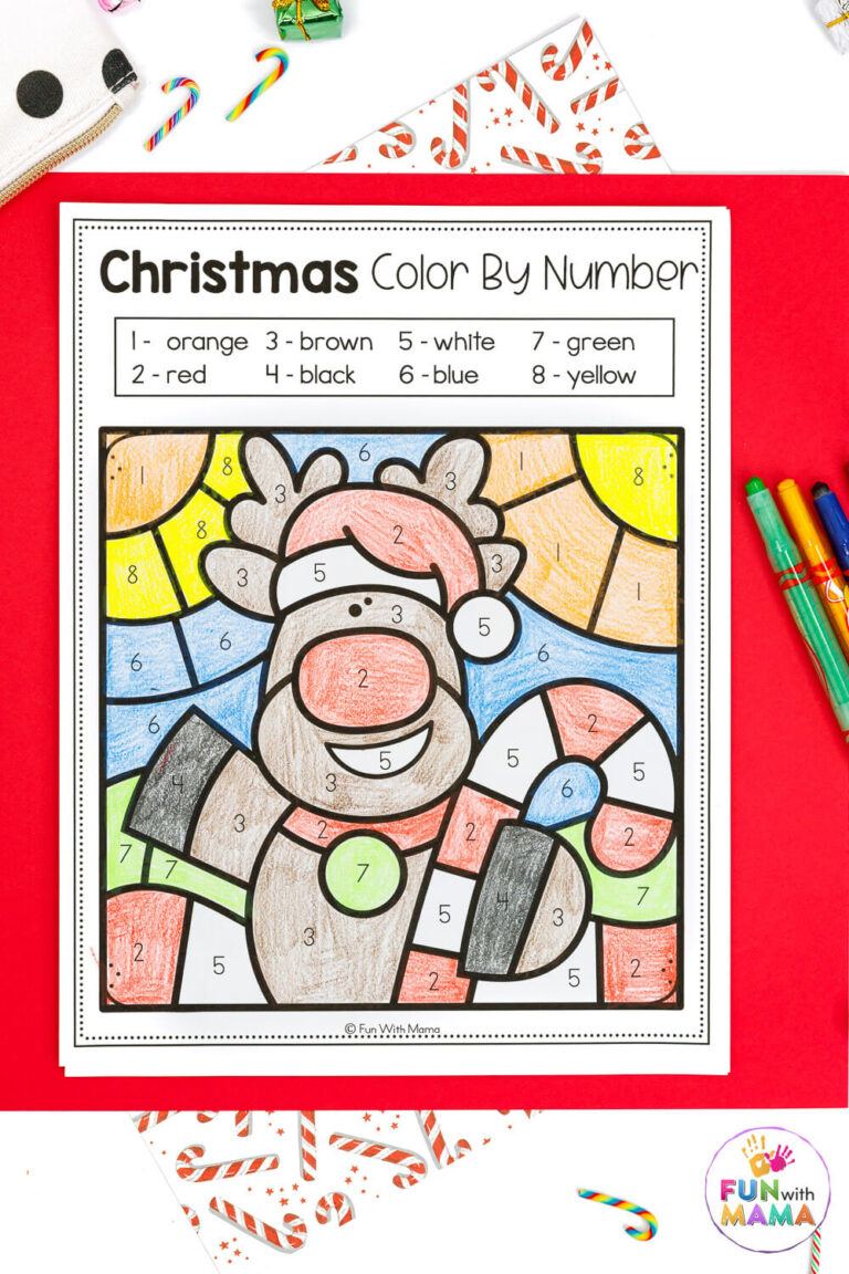 FREE Color By Number Christmas Pages