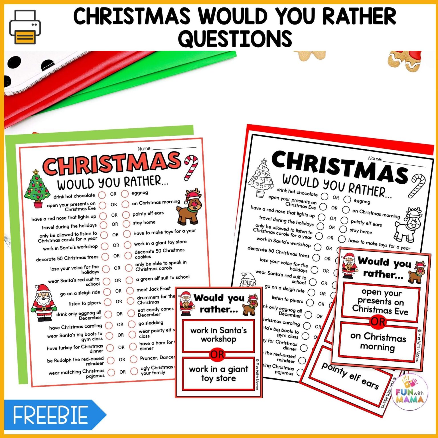 Christmas Would You Rather Game - Fun with Mama