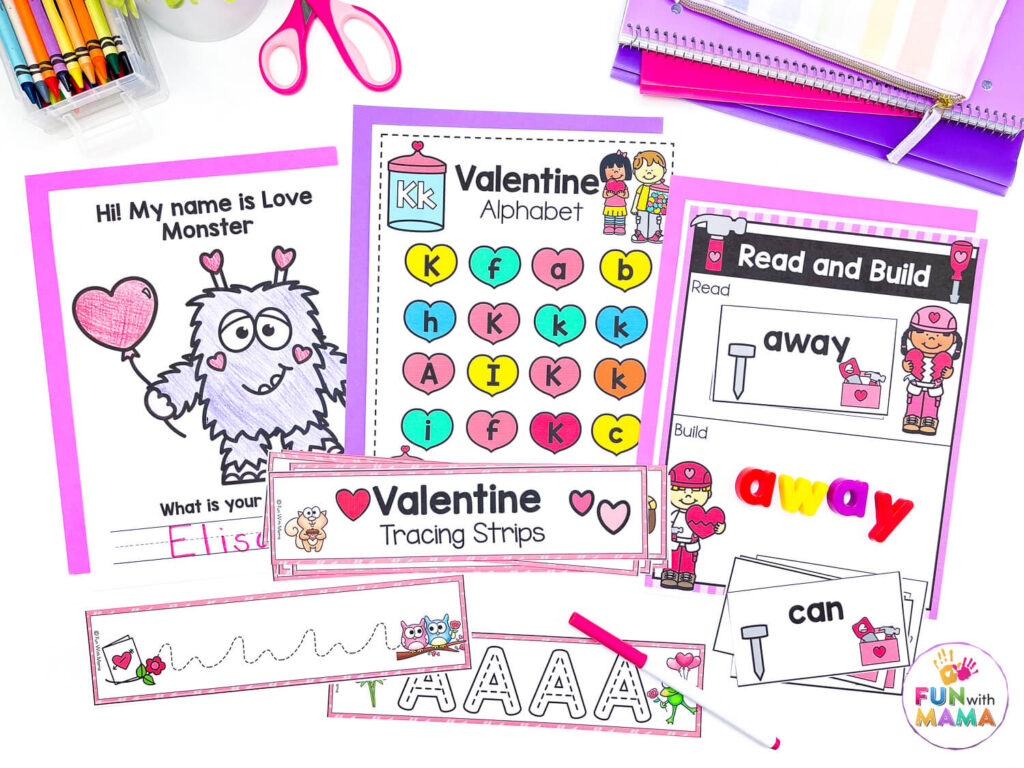 Kindergarten + Preschool Valentine Ideas + Activities - Fun with Mama