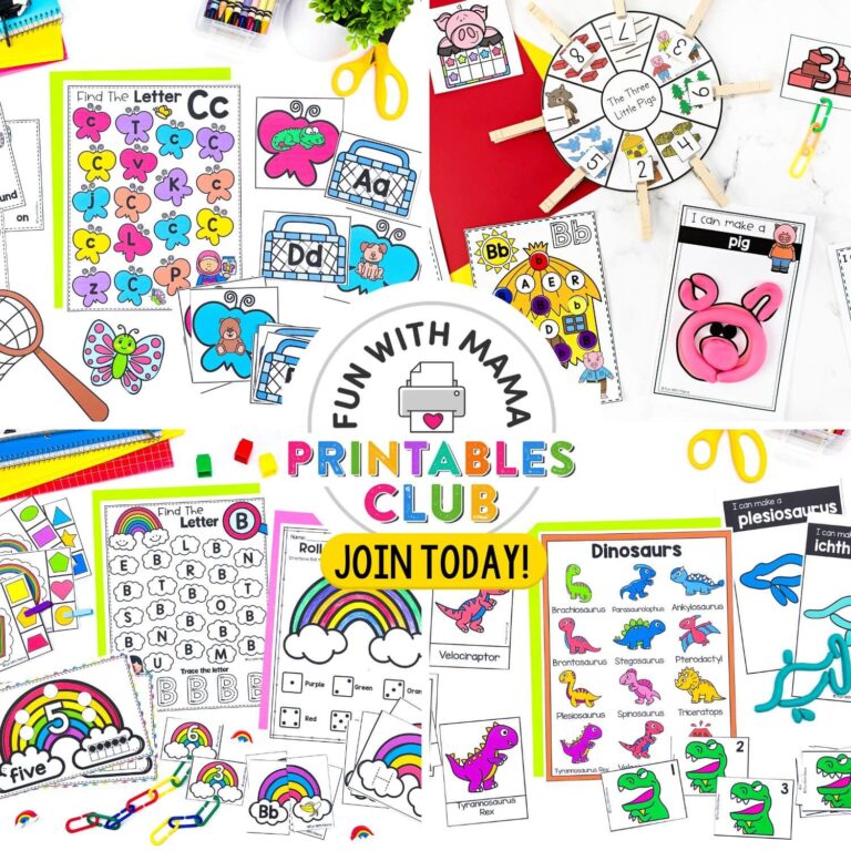 Train Kids Print Out Activity Pack - Fun with Mama