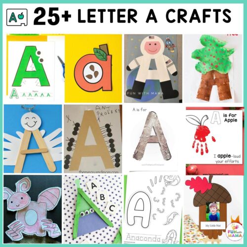 25 FUN Letter A Crafts + FREE PRINTABLES