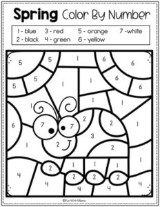 Spring Color by Number: Fun Activities for All Ages - Fun with Mama