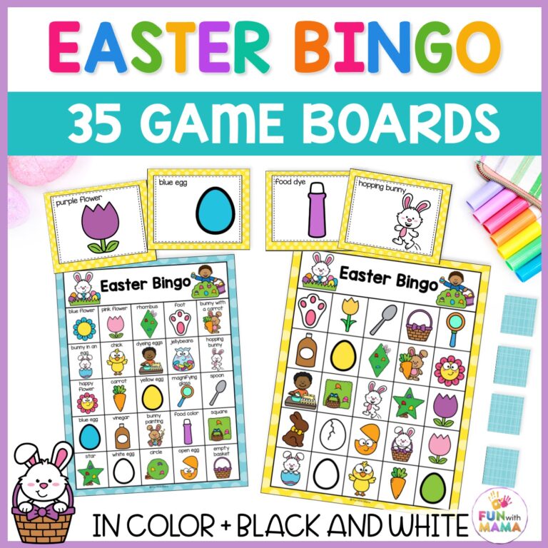 Easter Bingo (Free Printables) - Fun with Mama