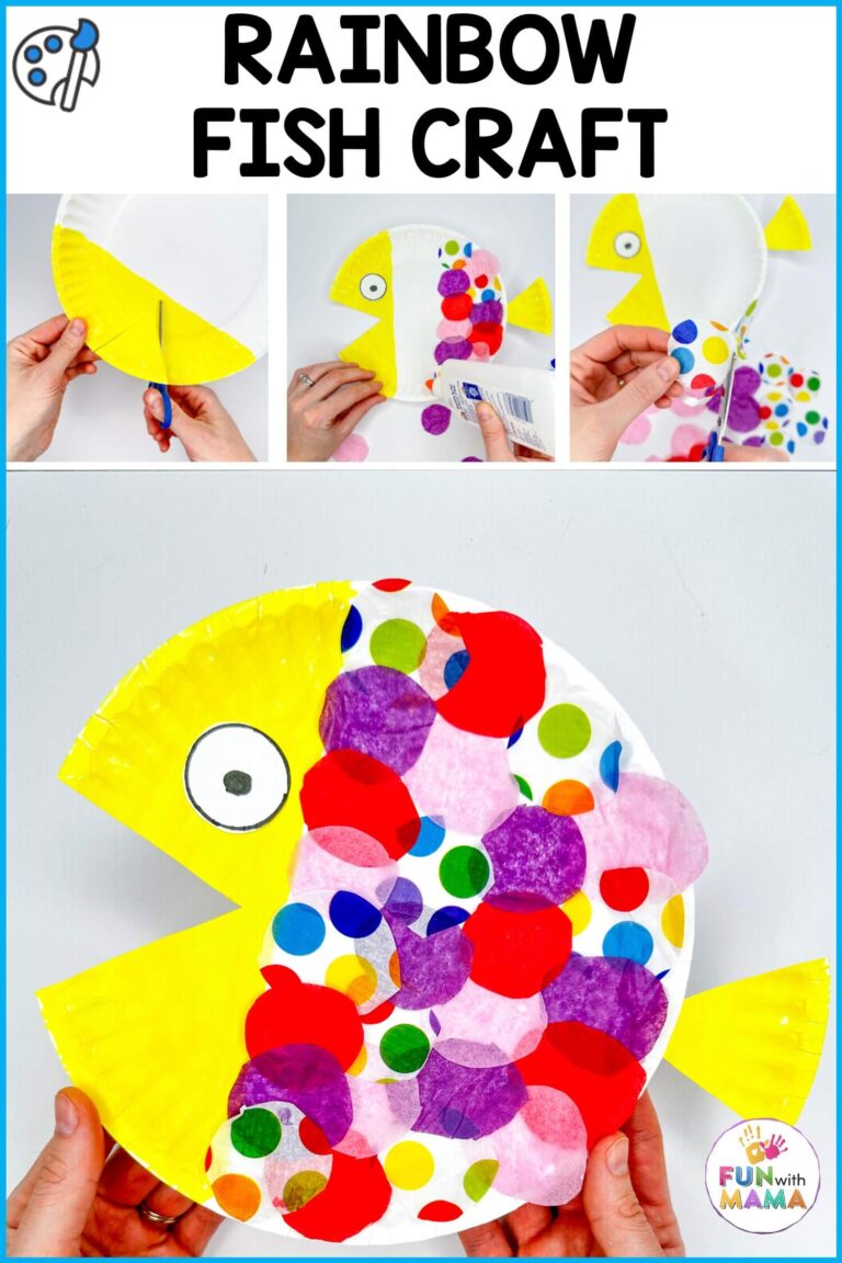 Easy Preschool Rainbow Fish Craft - Fun with Mama