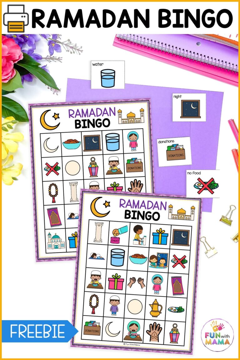 FREE Ramadan Bingo (Free Printables) Game - Fun with Mama