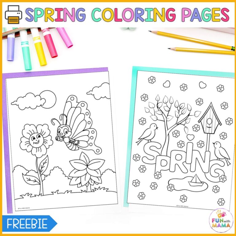 10 Free Spring Coloring Pages - Fun with Mama