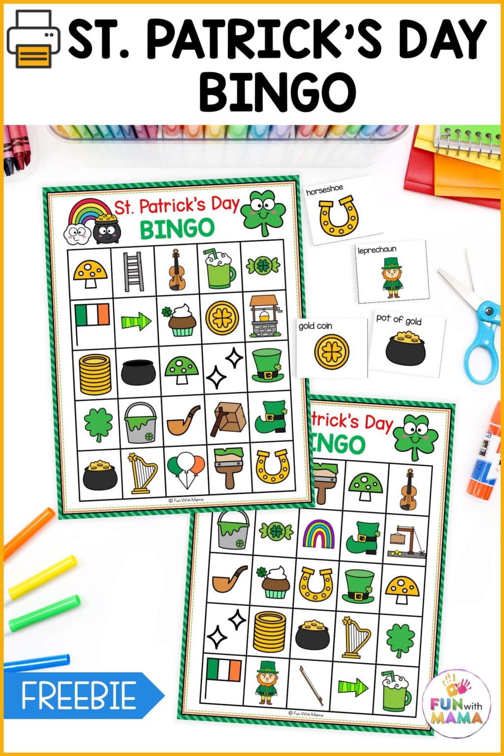 Free St. Patrick's Day Bingo Printable - Fun with Mama