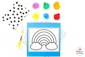 Torn Paper Rainbow Craft - Fun with Mama