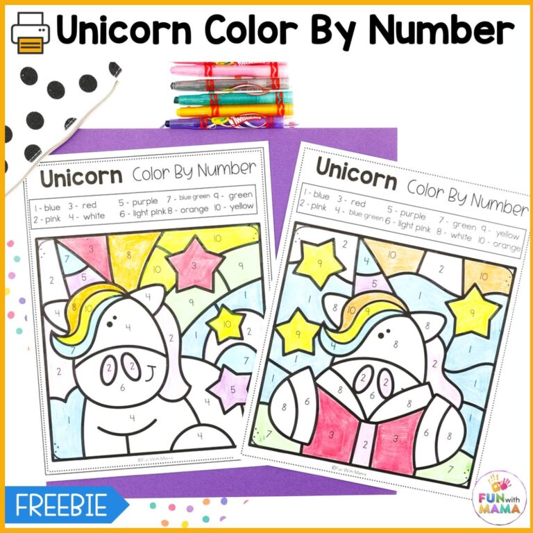 FREE Color By Number Coloring Pages For All Ages!