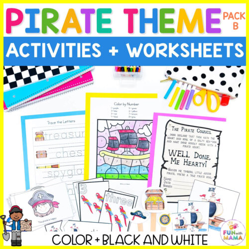 Pirate Coloring Pages + Pirate Activities - Fun with Mama