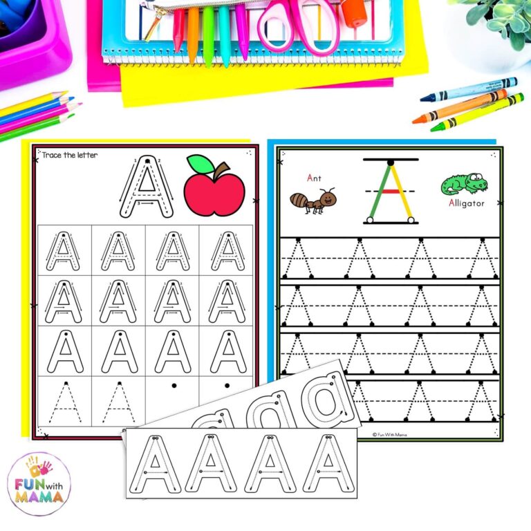 Letter A Preschool Printable Pack - Fun with Mama