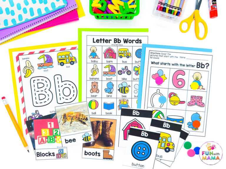 33 + Letter B Activities for Preschool - Fun with Mama