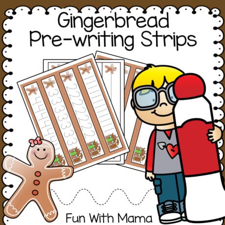 Gingerbread Tracing Worksheets - Fun with Mama