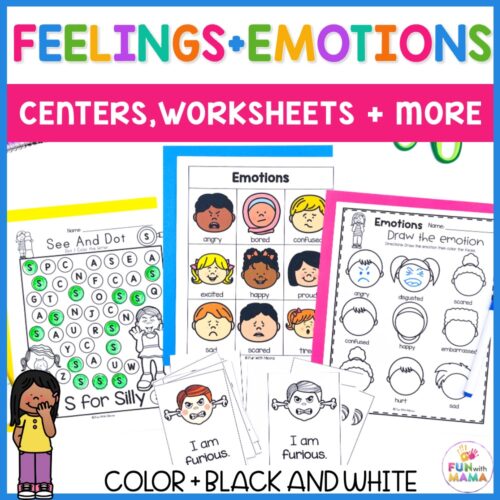 Feelings Activities + Emotions Worksheets For Kids - Fun with Mama